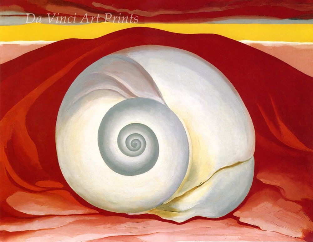 Red Hill White Shell | Georgia o keeffe paintings, Georgia o keeffe ...