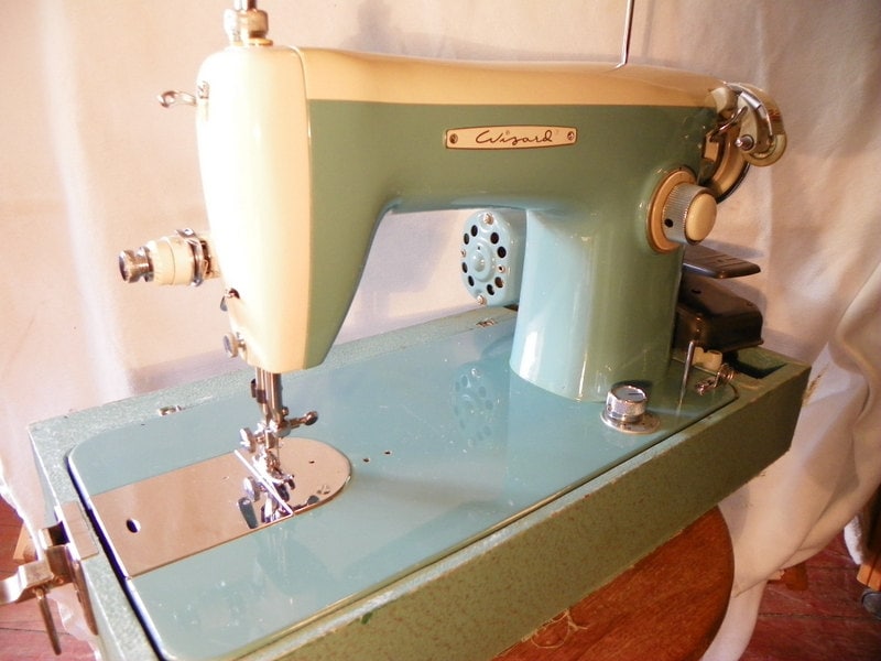 Restored Wizard Sewing Machine made in Japan, vintage, mid century ...