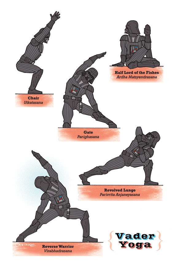 Star Wars Galaxy Yoga by Rob Osborne | impossible astronaut